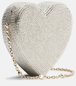 Judith Leiber Heart Crystal Clutch