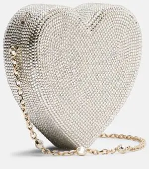 Judith Leiber Heart Crystal Clutch