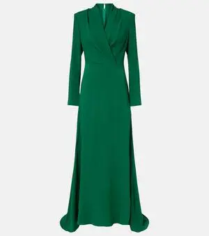 Oscar De La Renta Silk-blend Gown - Green