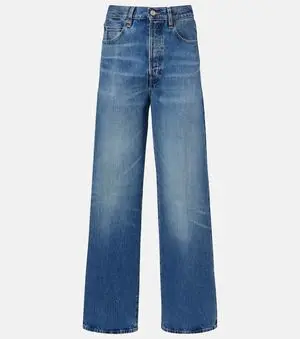 FRAME The Collegiate Wide-leg Jeans - Blue