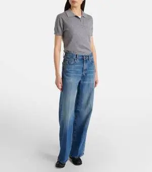 FRAME The Collegiate Wide-leg Jeans - Blue