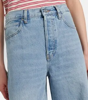 FRAME The Collegiate Wide-leg Jeans In Brine New Fray - Blue