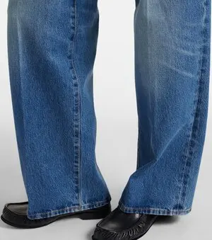 FRAME The Collegiate Wide-leg Jeans In Brine New Fray - Blue