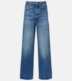 FRAME The Collegiate Wide-leg Jeans - Blue