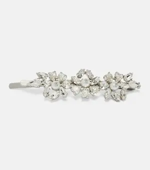 Simone Rocha Heartbloom Embellished Hair Clip - Silver