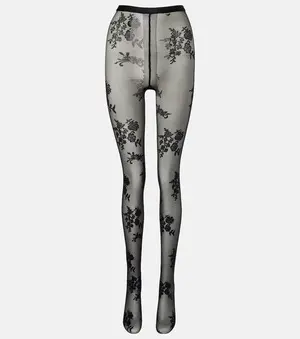 Valentino Garavani Floral Tights - Black