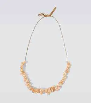 Dries Van Noten Embellished Chain Necklace - White