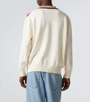 Dries Van Noten Argyle Cotton-blend Polo Sweater - Multicoloured