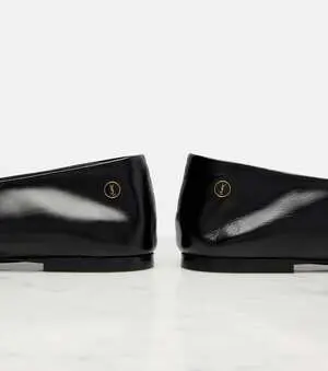 Saint Laurent Sao Leather Ballet Flats - Black