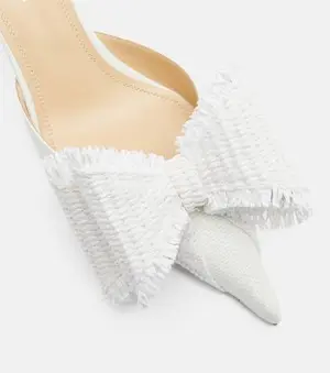 Mach & Mach Le Cadeau 65 Raffia Slingback Pumps