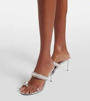 Mach & Mach Diamond Of Elizabeth 95 Leather Mules