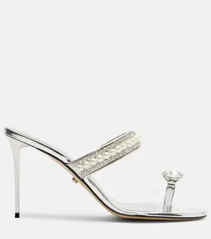 Mach & Mach Diamond Of Elizabeth 95 Leather Mules