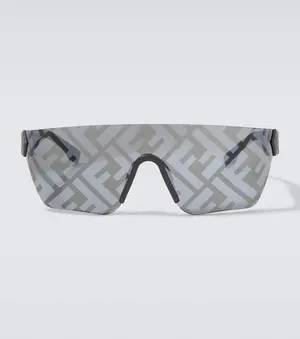 Fendi Ff Squared Shield Sunglasses - Black