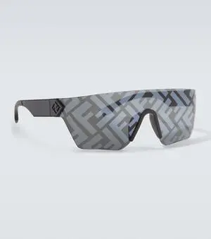 Fendi Ff Squared Shield Sunglasses - Black