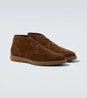 Brioni Suede Desert Boots - Brown