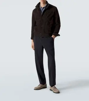 Brioni Asolo Wool Straight Pants