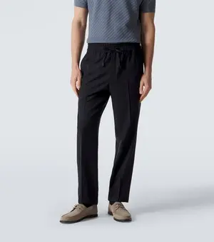 Brioni Asolo Wool Straight Pants