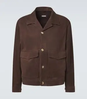 Brunello Cucinelli Suede Jacket - Brown
