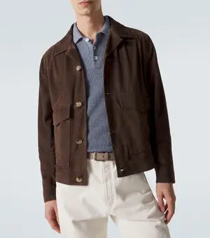 Brunello Cucinelli Suede Jacket - Brown