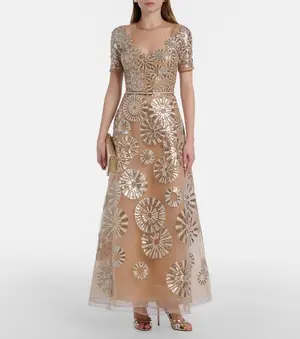 Elie Saab Sequin Embellished Gown