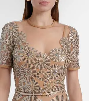 Elie Saab Sequin Embellished Gown