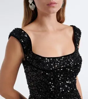 Elie Saab Sequin Embellished Gown