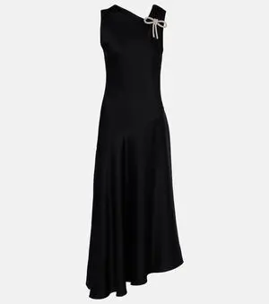 JIL SANDER Embellished Midi Dress - Black