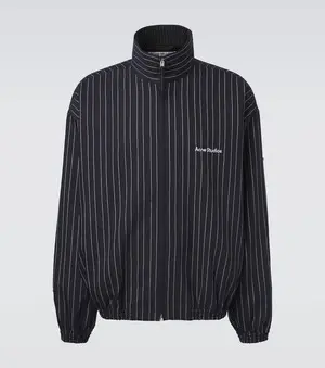 Acne Studios Pinstripe Wool-blend Jacket - Blue