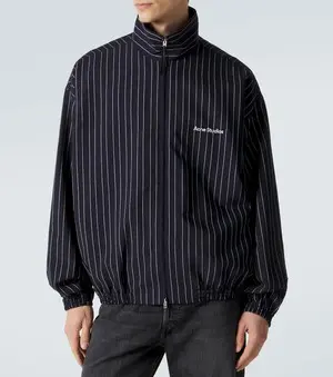Acne Studios Pinstripe Wool-blend Jacket - Blue