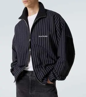 Acne Studios Pinstripe Wool-blend Jacket - Blue