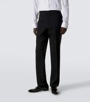 Burberry Wool Grain De Poudre Tuxedo Pants