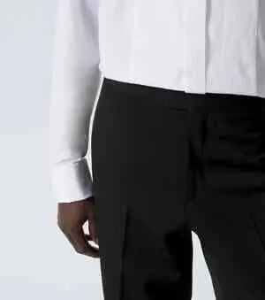 Burberry Wool Grain De Poudre Tuxedo Pants