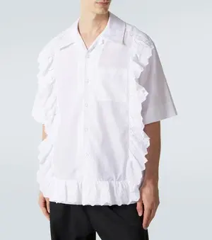 Simone Rocha Ruffled Cotton Poplin Shirt