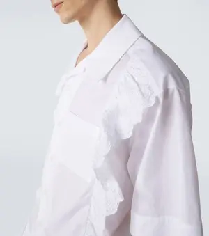 Simone Rocha Ruffled Cotton Poplin Shirt