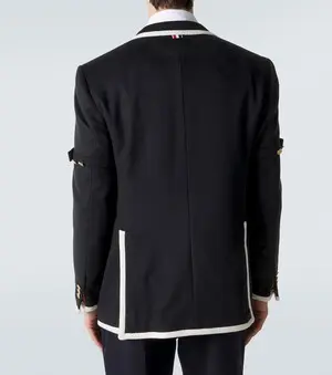 Thom Browne Embroidered Cashmere Zibeline Blazer