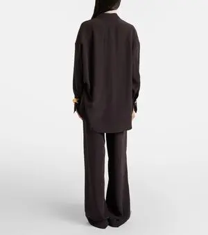 JOSEPH Nour Wide-leg Pants - Brown