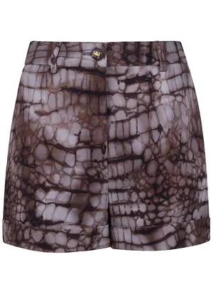 Elisabetta Franchi Printed Viscose Blend Shorts