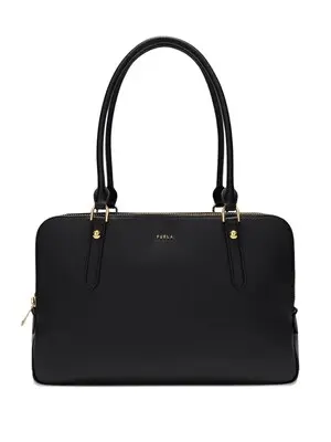 Furla Giulia Ares Leather Boston Bag - Black