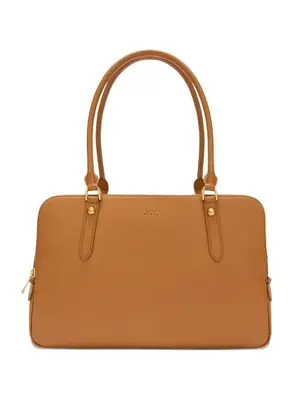 Furla Giulia Ares Leather Boston Bag - Brown