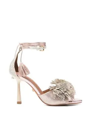 Kurt Geiger Pom Pom Ankle Tie Sandal - Multi