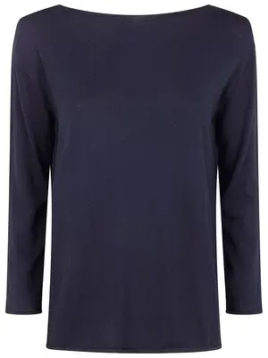Liviana Conti Boat Neck Sweater - Black