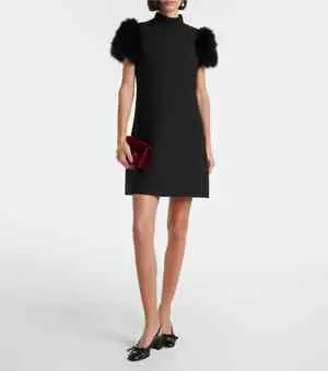 Valentino Garavani Vlogo Leather And Mesh Slingback Pumps