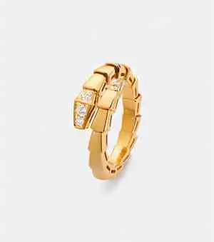 BVLGARI Serpenti Viper 18kt And Diamond Ring - Gold