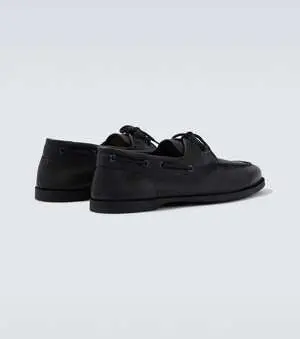 John Lobb Foil Leather Boat Shoes