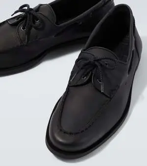 John Lobb Foil Leather Boat Shoes