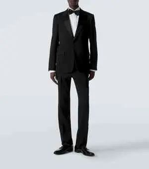 Burberry Wool Grain De Poudre Tuxedo Pants