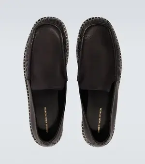 Dries Van Noten Leather Loafers With Round Toe