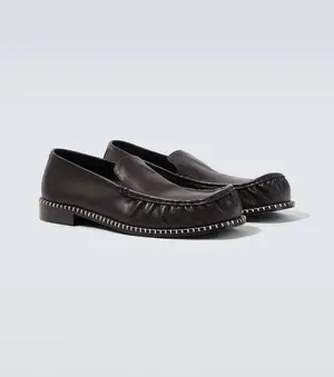 Dries Van Noten Leather Loafers With Round Toe