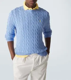 Polo Ralph Lauren Cable-knit Cotton Sweater - Blue