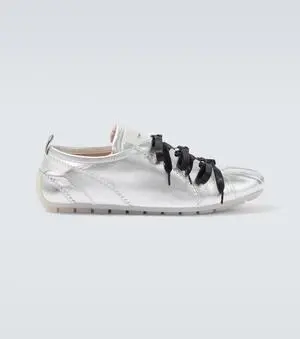 Simone Rocha Ballerina Grip Metallic Leather Sneakers